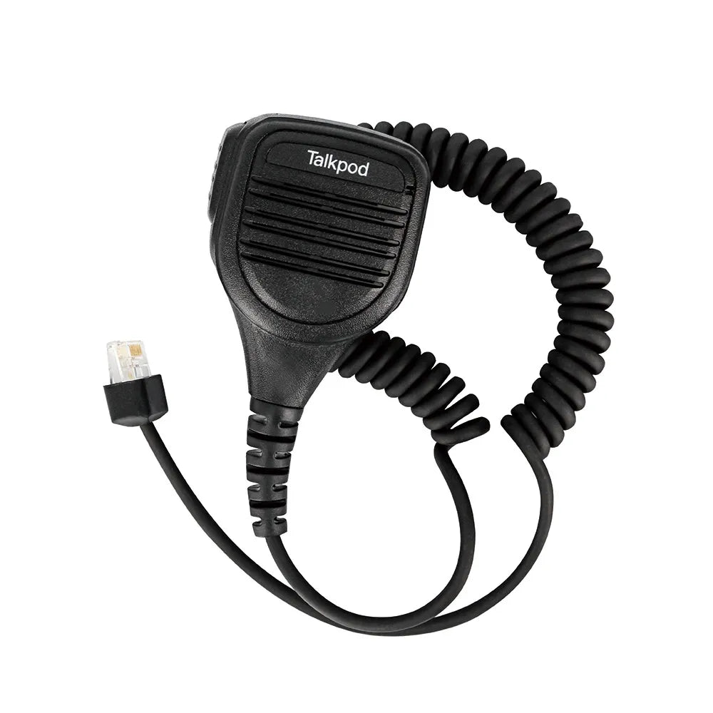 TALKPOD® TPM01 STANDARD COMPACT MICROPHONE FOR MOBILE RADIOS, BLACK